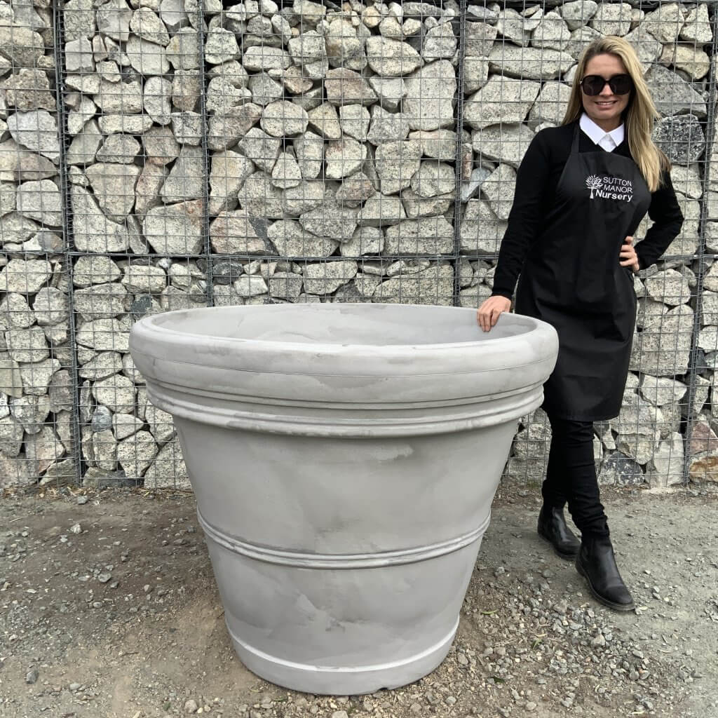 The Milan Pot 115 Colour Greystone - Sutton Manor Nursery