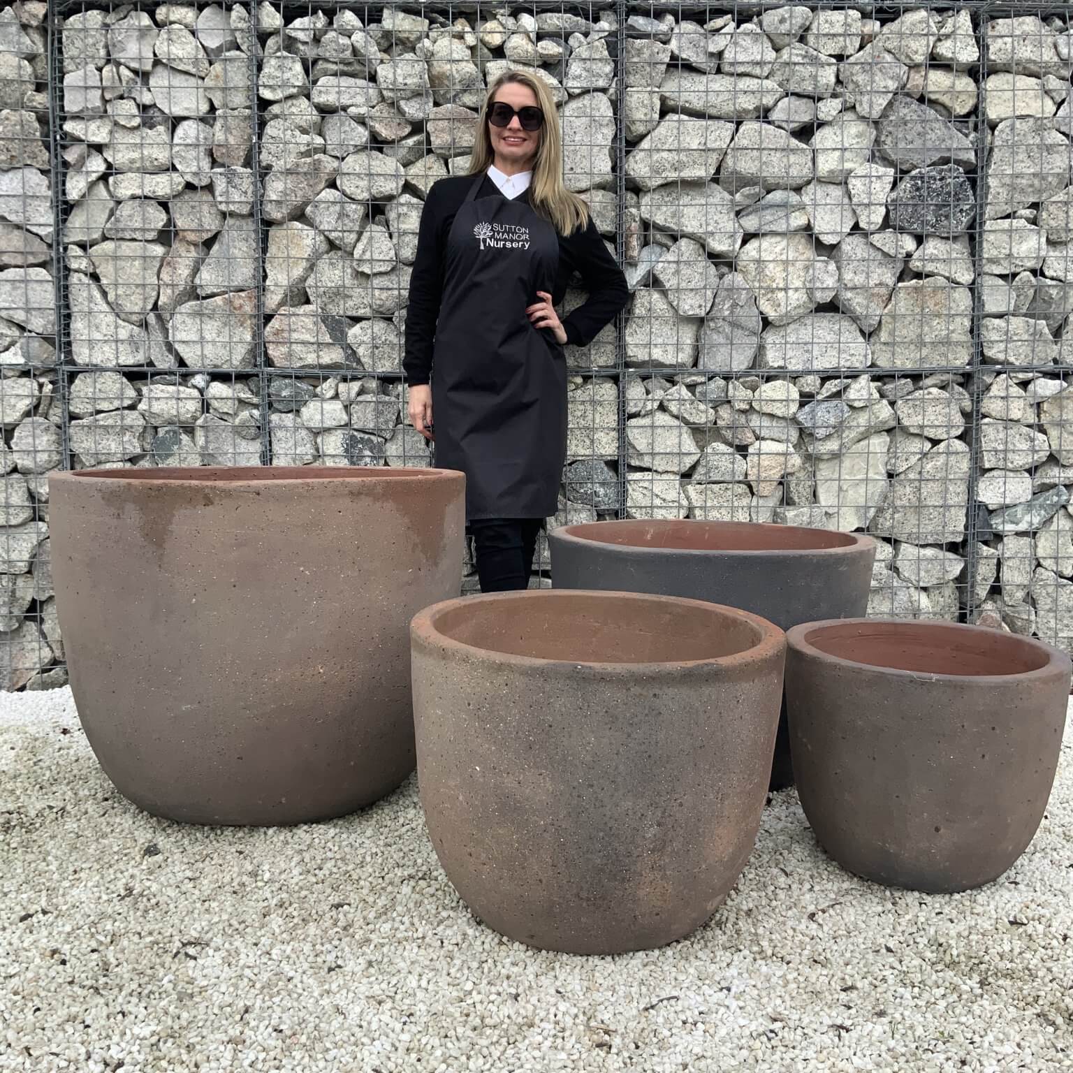 The Dong Hoi Old Stone Plant Pots - Sutton Manor Nursery